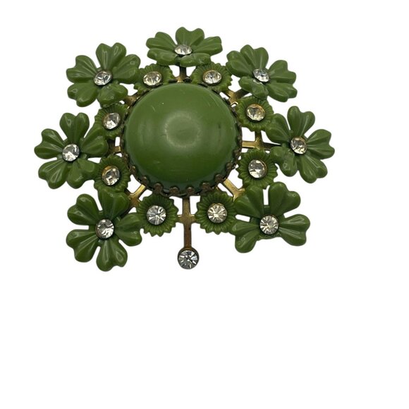 Jewelry | Vintage Green Brooch | Poshmark